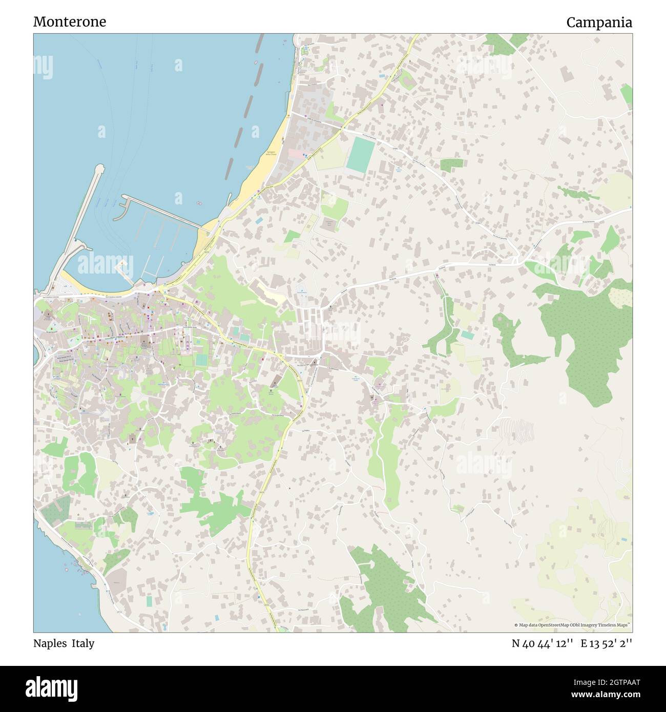 Monterone, Naples, Italy, Campania, N 40 44' 12'', E 13 52' 2'', map ...