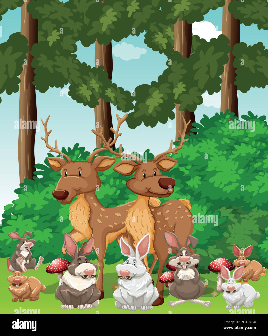 Bunny Deer In Nature Bird