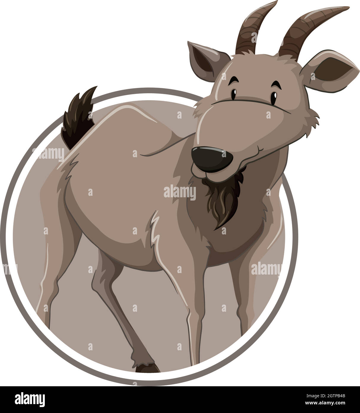 A goat sticker template Stock Vector Image & Art - Alamy