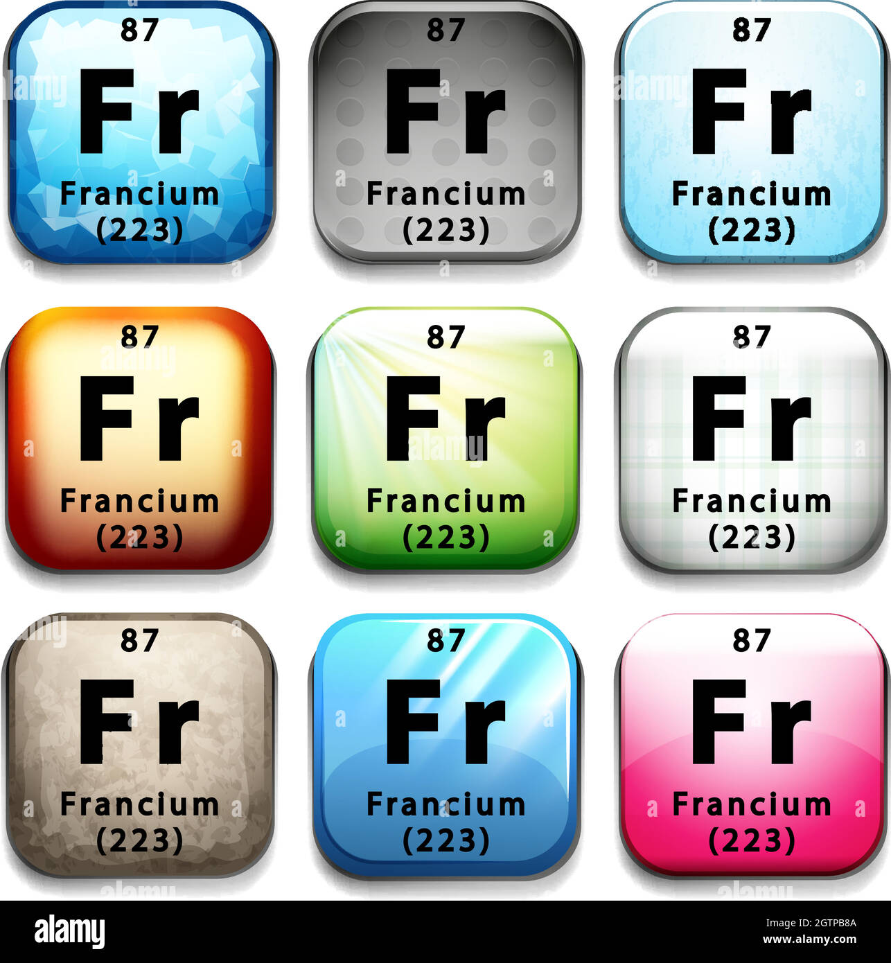 An icon showing the element Francium Stock Vector Image & Art - Alamy