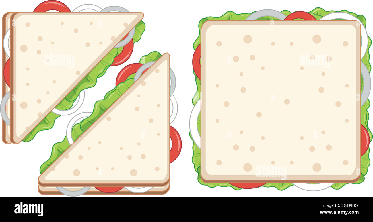Triangle sandwiches Stock Vector Images - Alamy