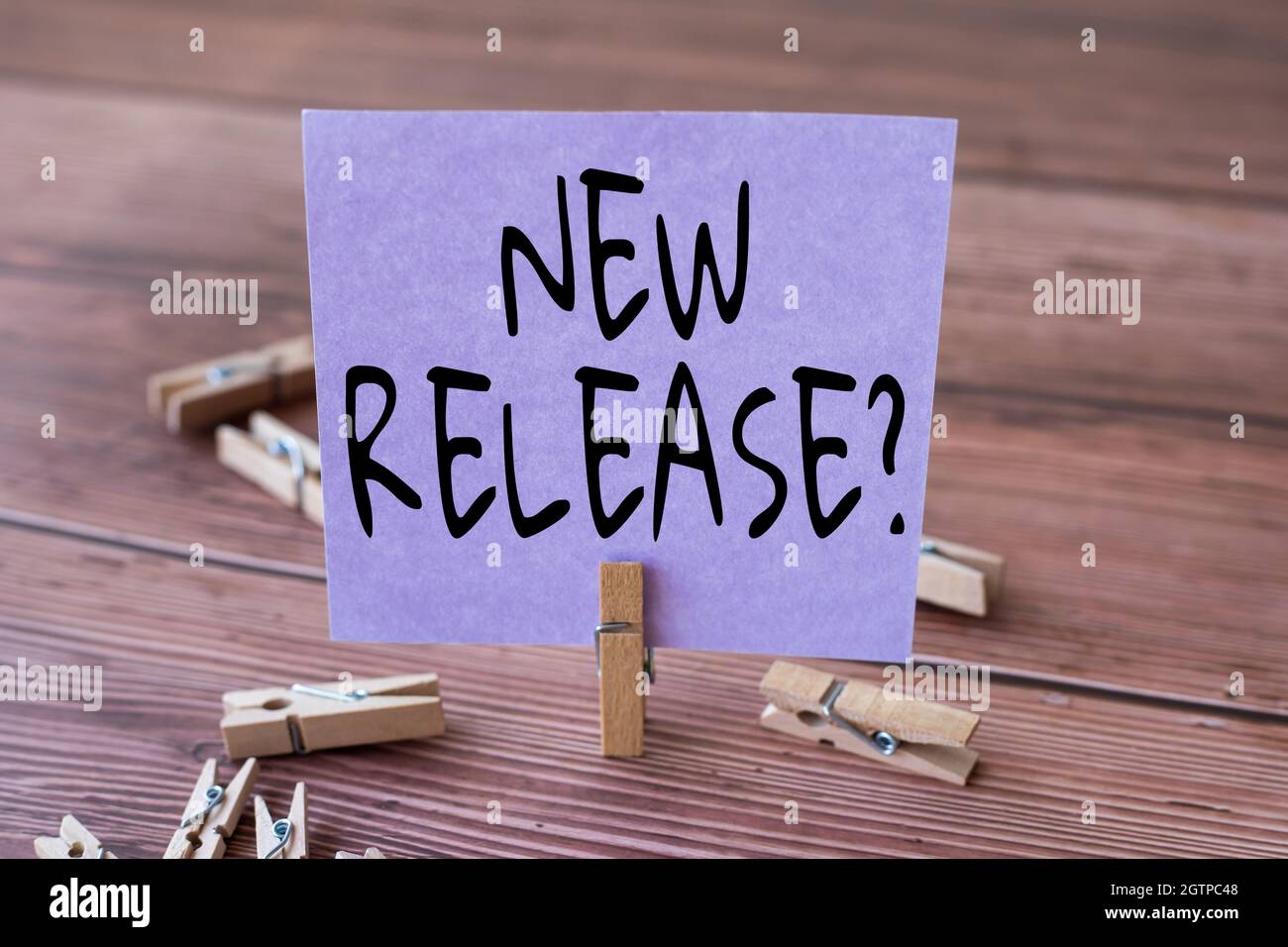 Text caption presenting New Release Question. Internet Concept asking ...