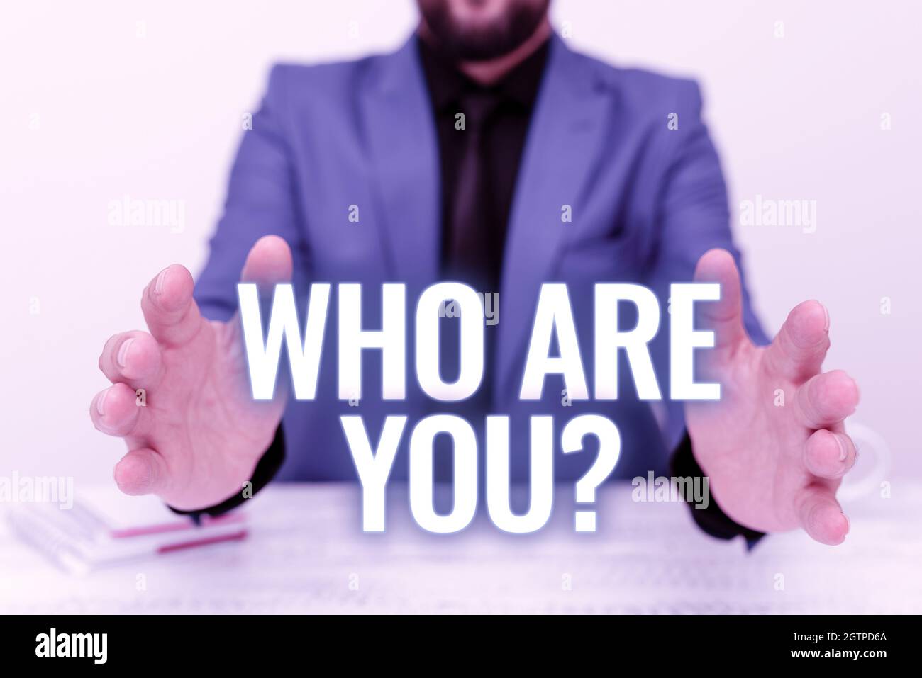 Sign displaying Who Are You Question. Word for asking about someone ...