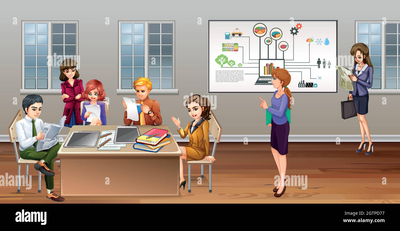 People meeting in office Stock Vector Images - Alamy