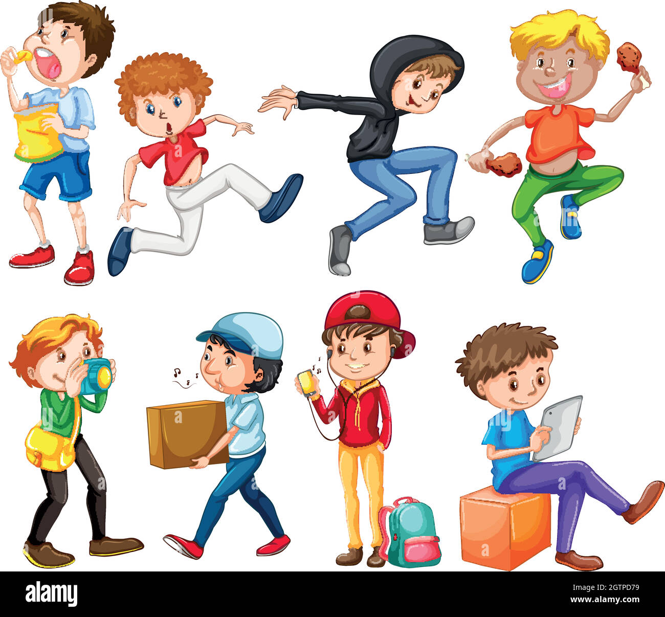 Set of male character Stock Vector Image & Art - Alamy