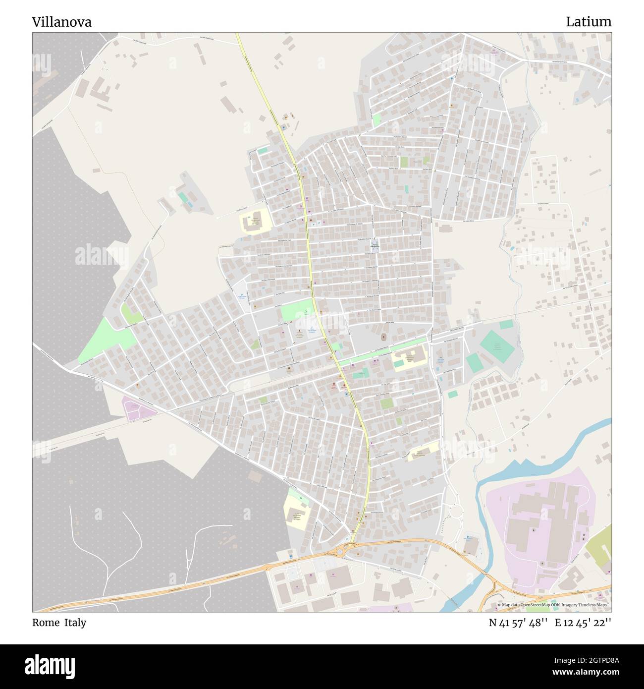 Villanova, Rome, Italy, Latium, N 41 57' 48'', E 12 45' 22'', map ...
