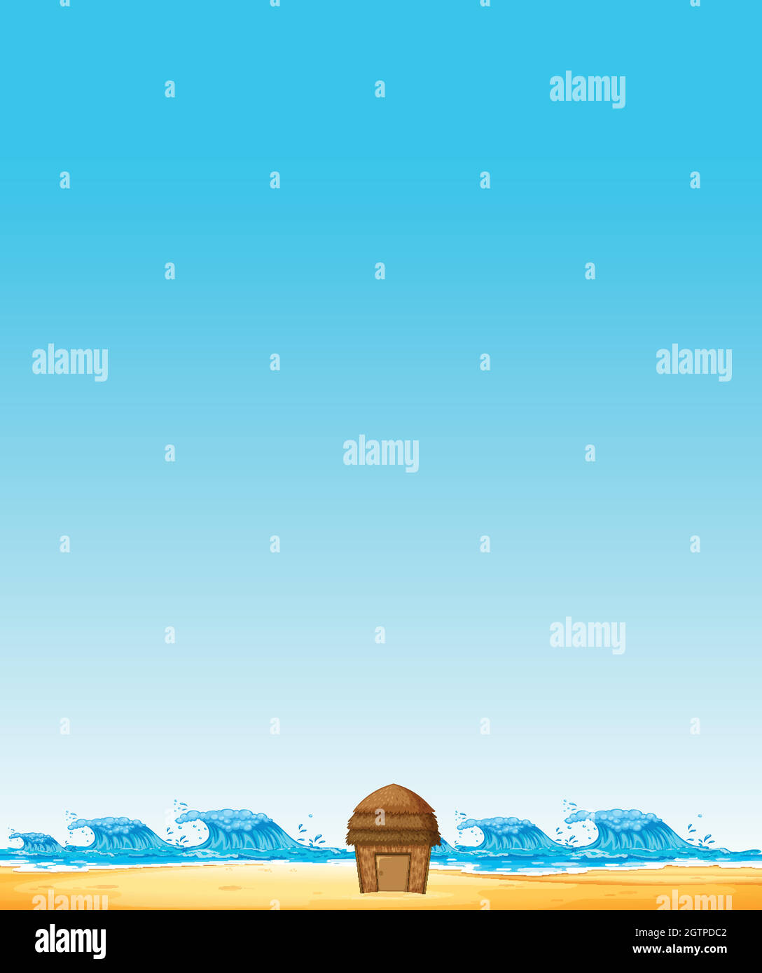 Beach island hut Stock Vector Images - Alamy