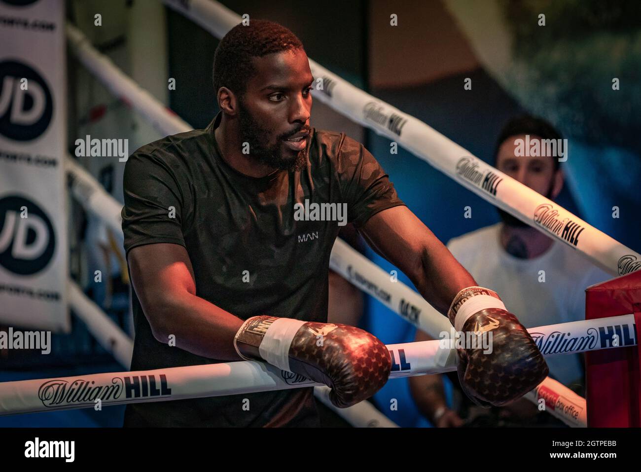 Boxer Lawrence Okolie works out for the press at The 02 ahead of ...