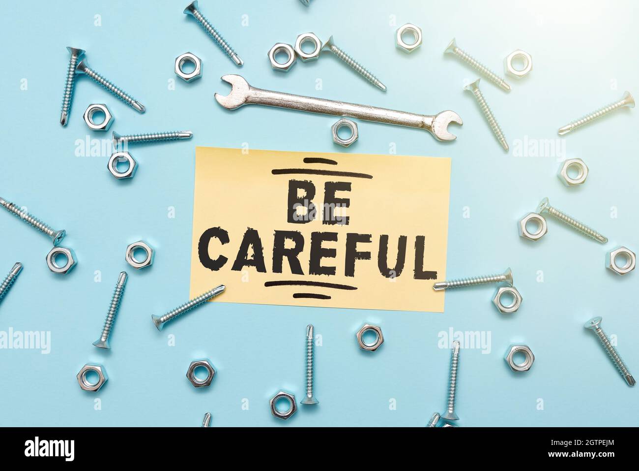 Sign displaying Be Careful. Word Written on making sure of avoiding ...