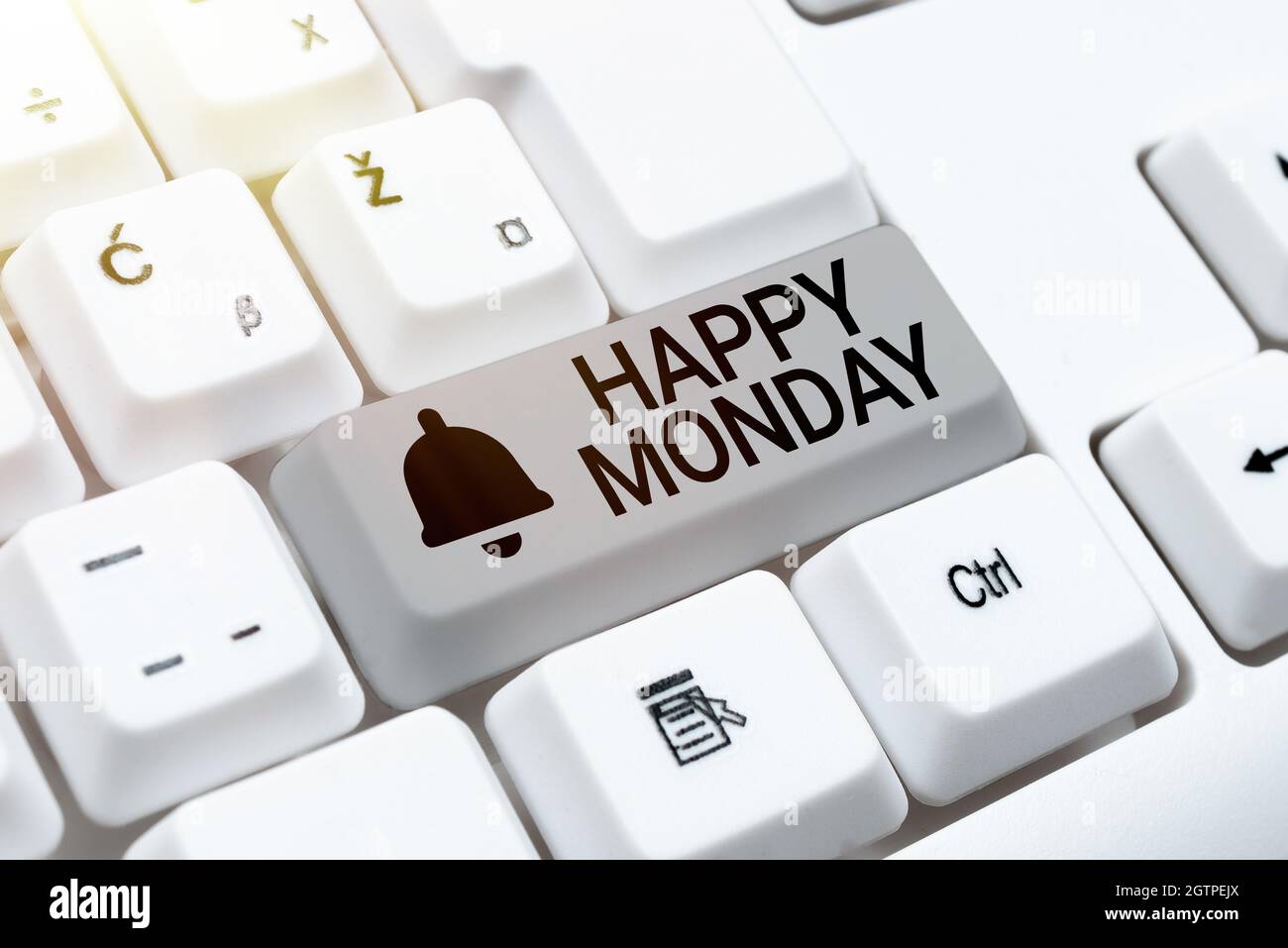 Text showing inspiration Happy Monday. Business concept telling that ...