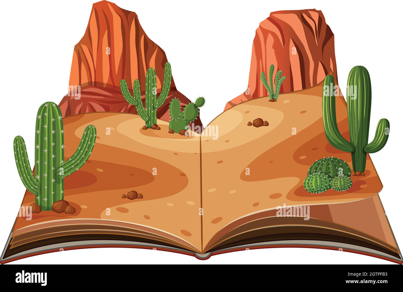 A pop up book desert scene Stock Vector Image & Art - Alamy