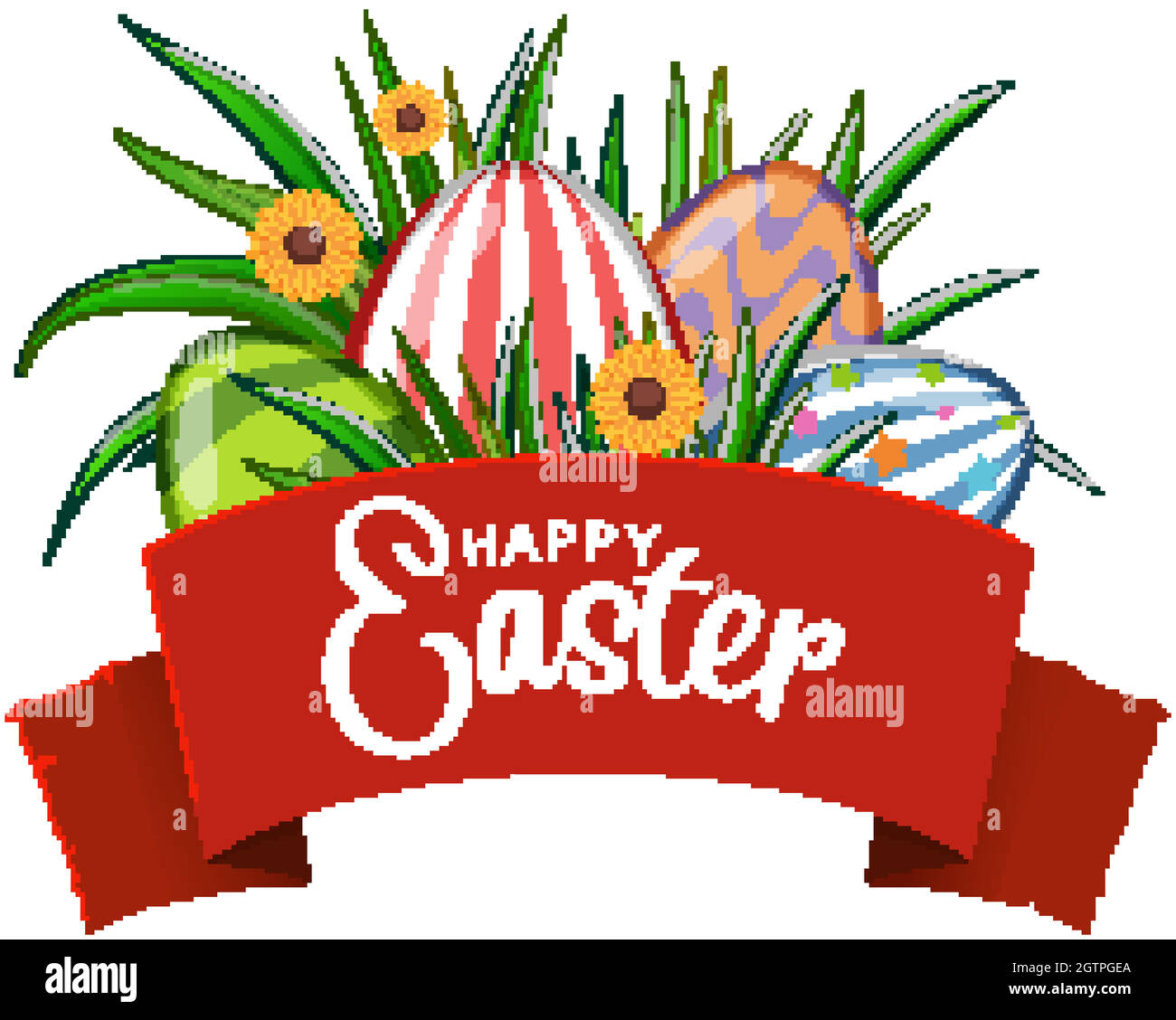 Easter concept spring flowers Stock Vector Images - Alamy