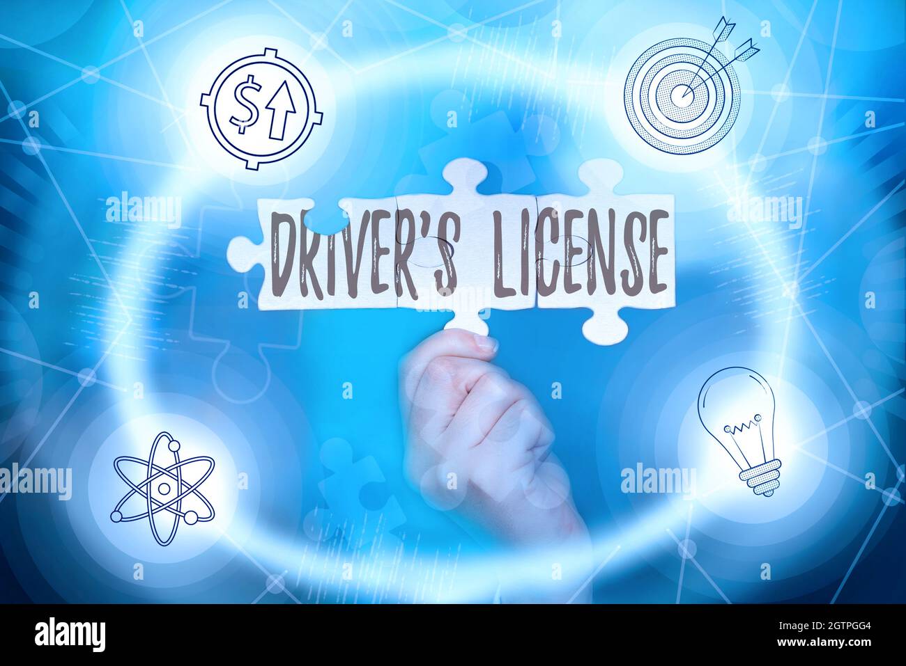 Sign displaying Driver S License. Business approach a document ...