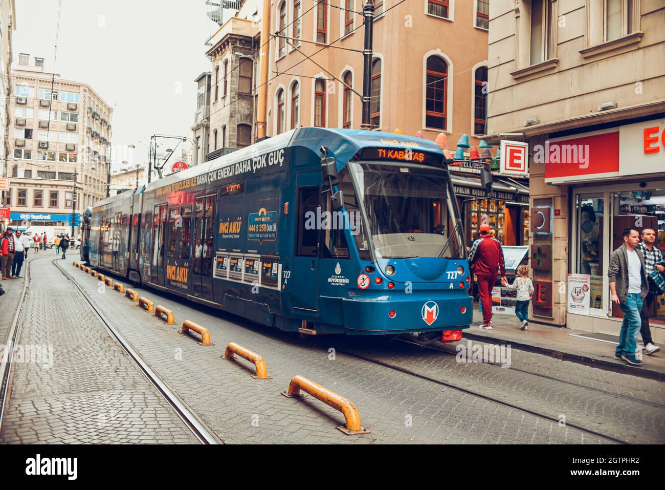 Istanbul, november 5, 2019: Modern turkish overground metro train or ...