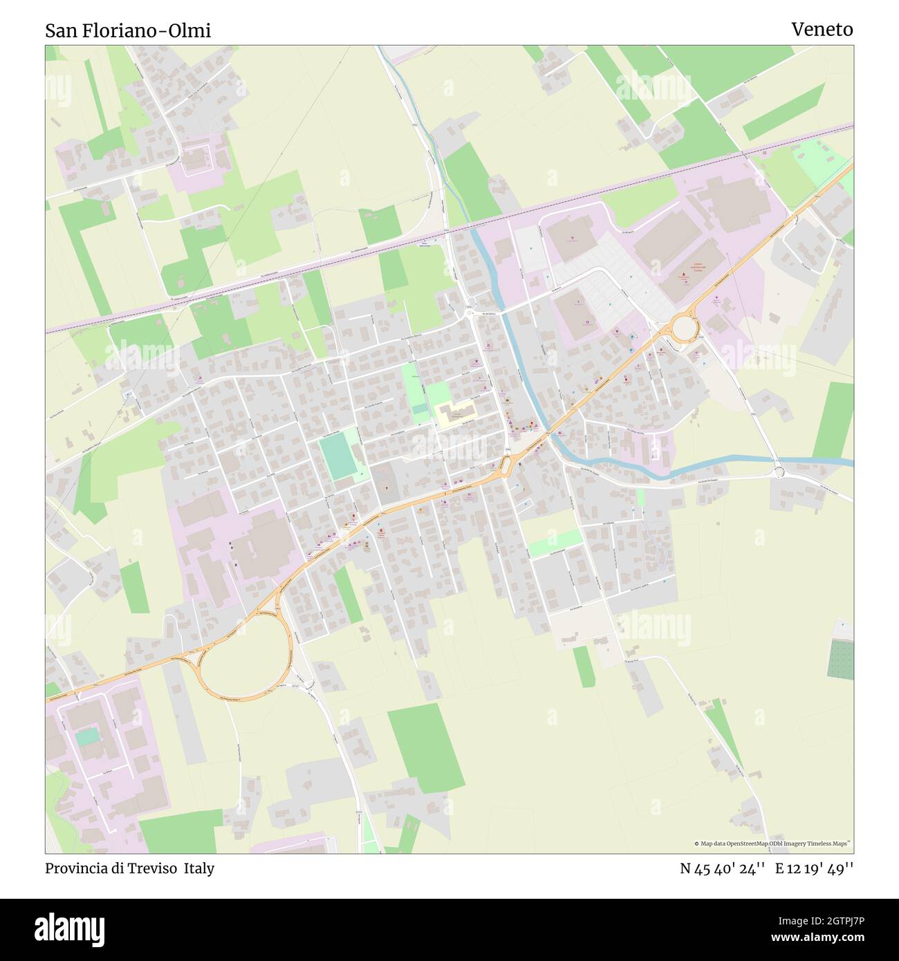 San Floriano-Olmi, Provincia di Treviso, Italy, Veneto, N 45 40' 24 ...