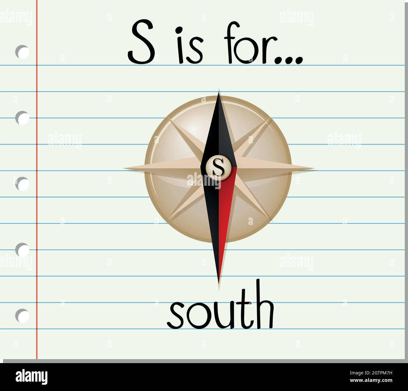 Flashcard letter S is for south Stock Vector Image & Art - Alamy