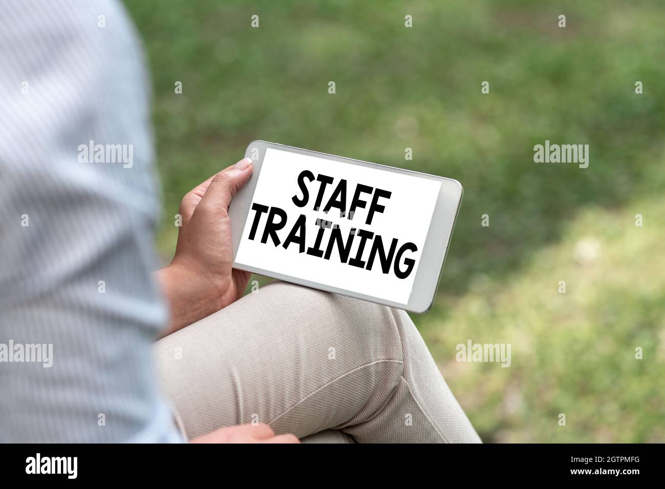 Text showing inspiration Staff Training. Word for A program that helps ...