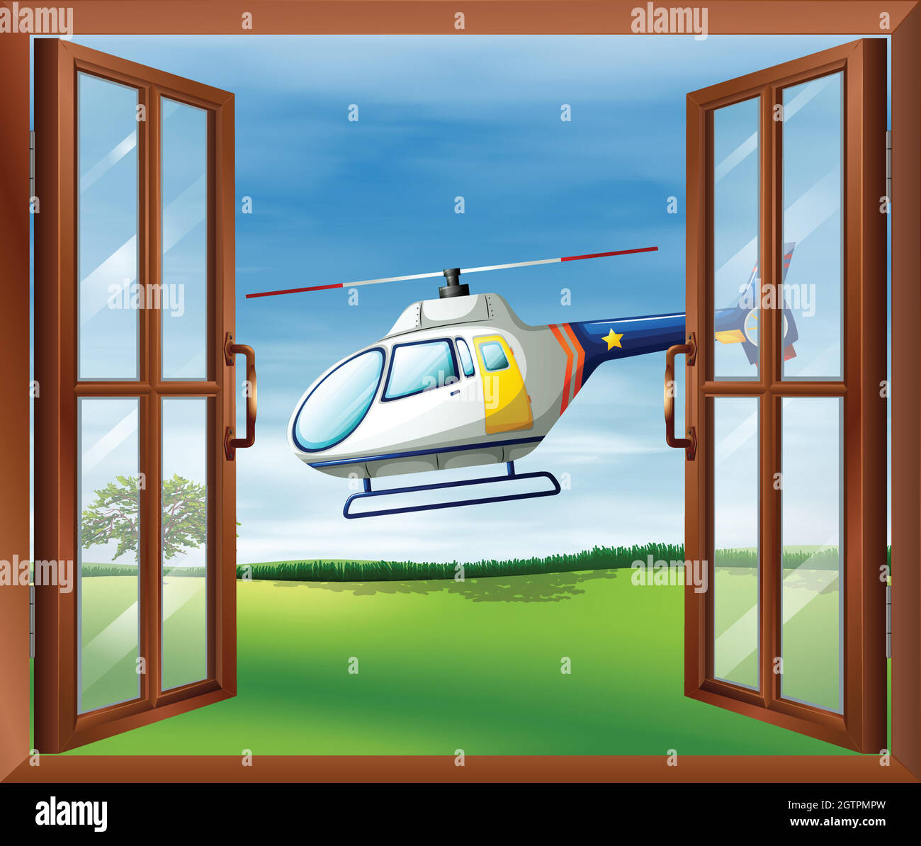 Outside of window Stock Vector Images - Alamy