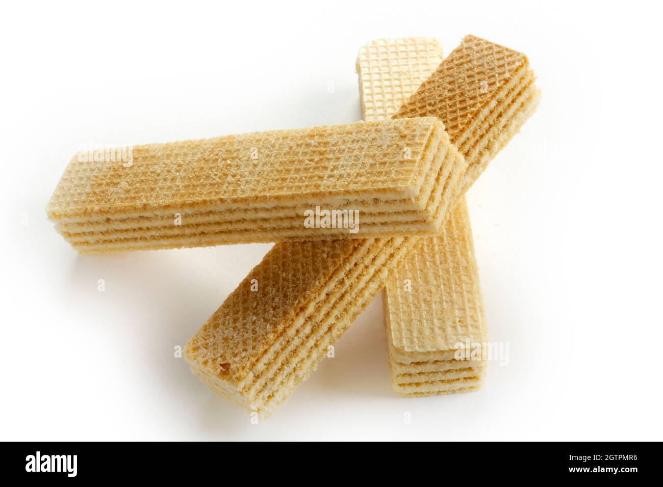 vanilla wafer on a white background Stock Photo - Alamy