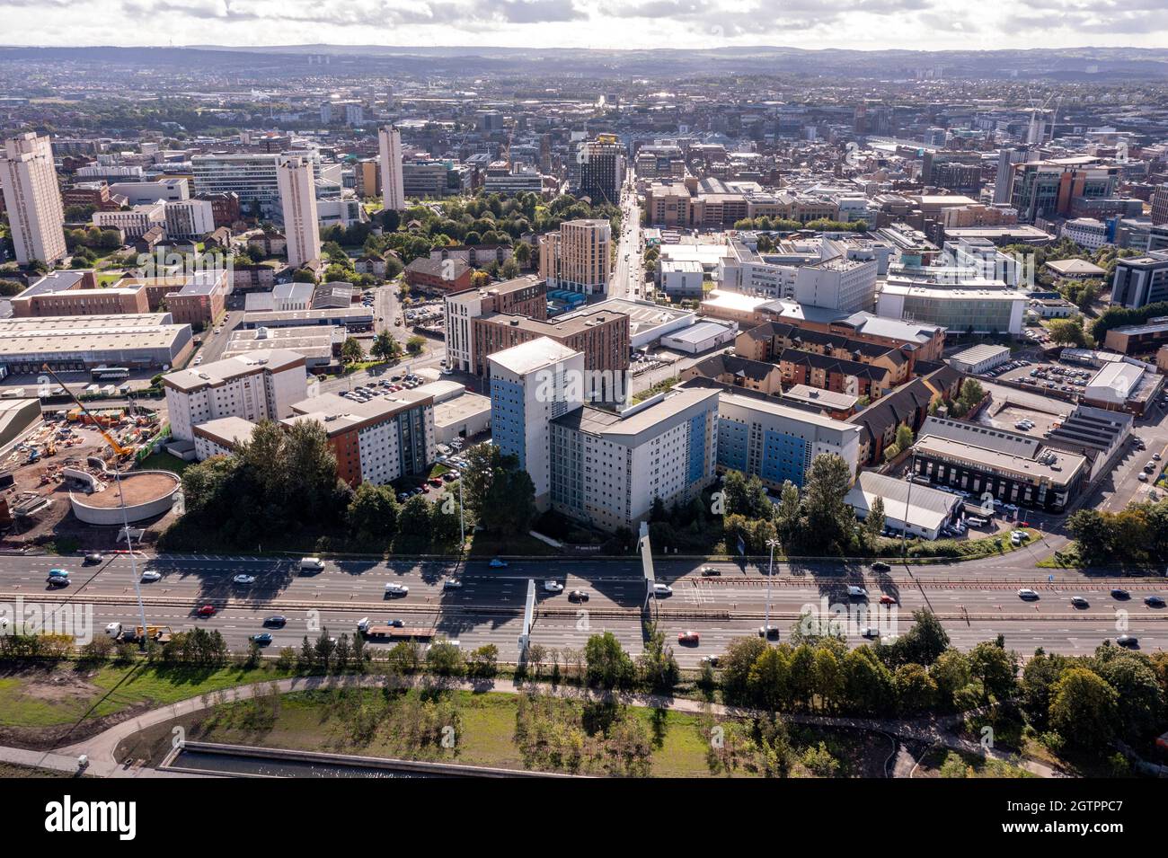 Glasgow, Scotland, UK. 29 September 2021 PICTURED: M8 Motorway and ...