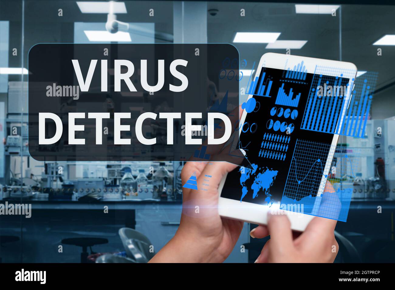 Text caption presenting Virus Detected. Word for A computer program ... Text caption presenting Virus Detected. Word for A computer program ...