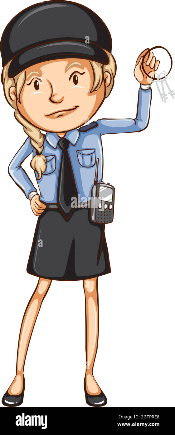Woman security guard Cut Out Stock Images & Pictures - Alamy
