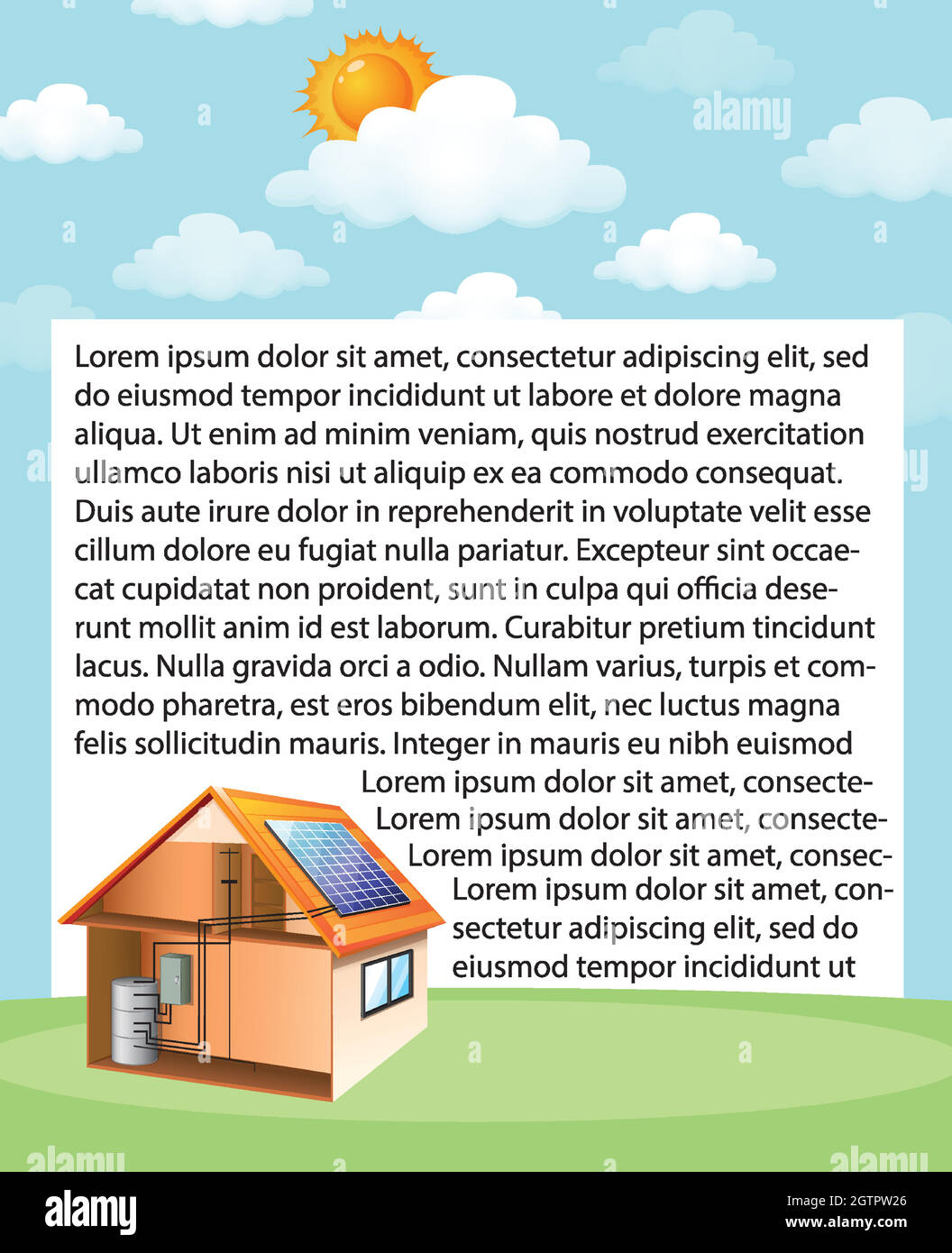 Diagram showing how solar cell works at home Stock Vector Image & Art ...