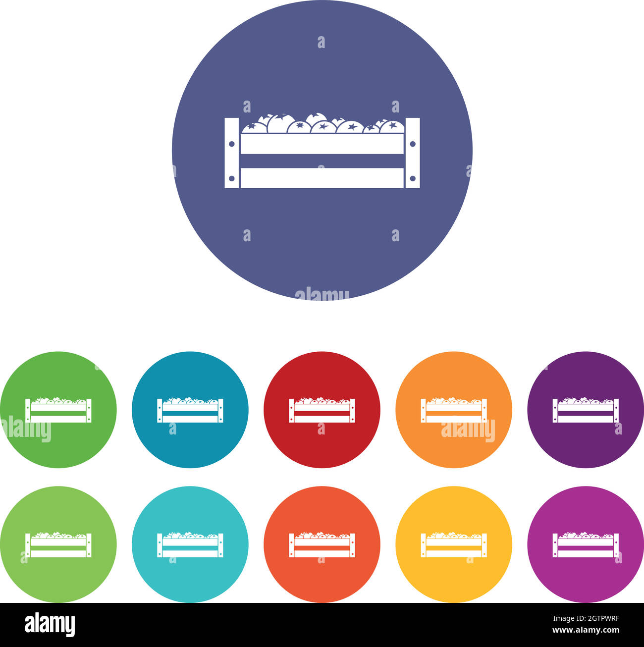 Organic food box vegetables Stock Vector Images - Alamy