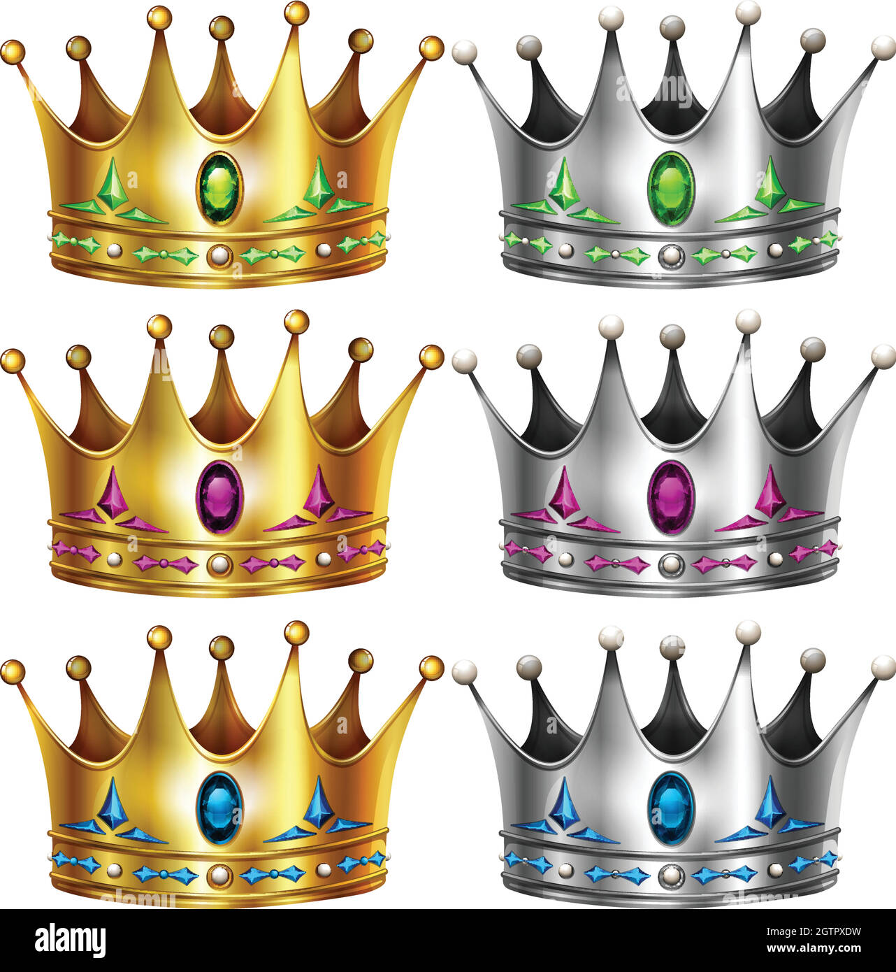 Crowns group Cut Out Stock Images & Pictures - Alamy