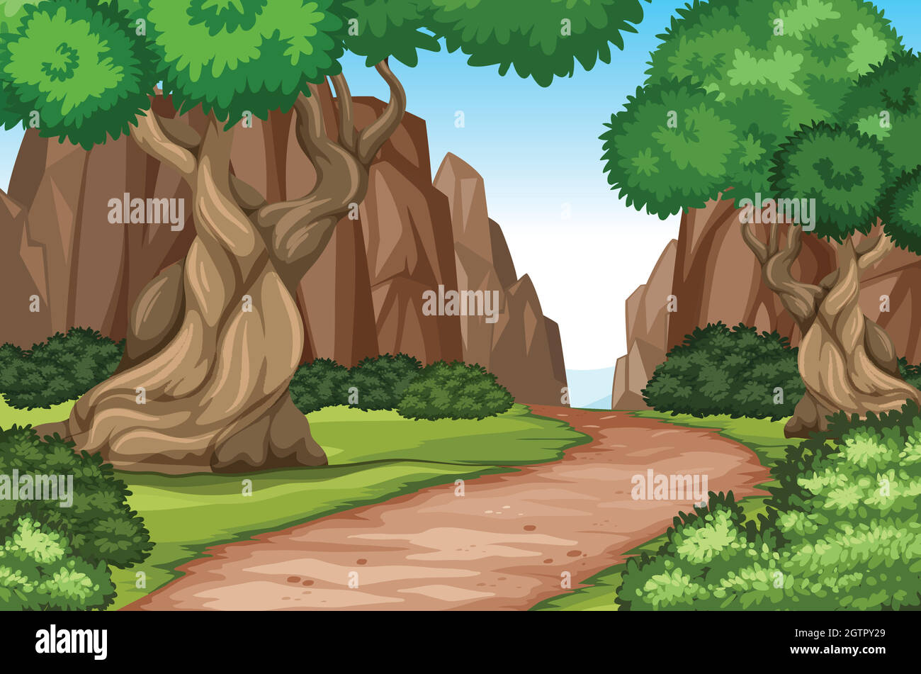 Road in meadow grass Stock Vector Images - Alamy