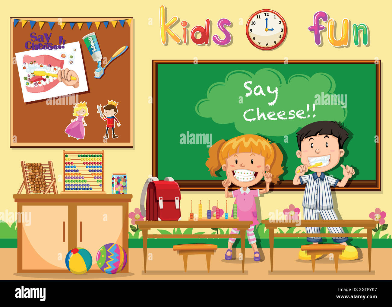 Classroom routine Stock Vector Images - Alamy