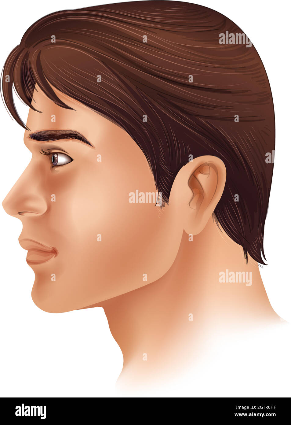 Side Profile Man Vector