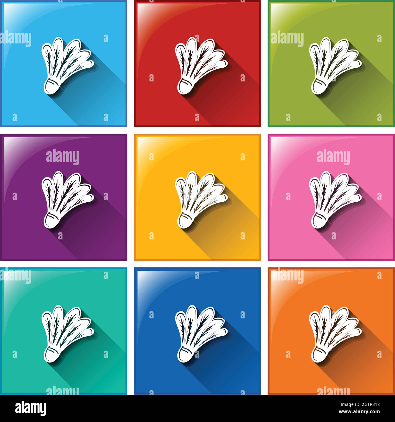 Shuttle cock icons Stock Vector Image & Art - Alamy