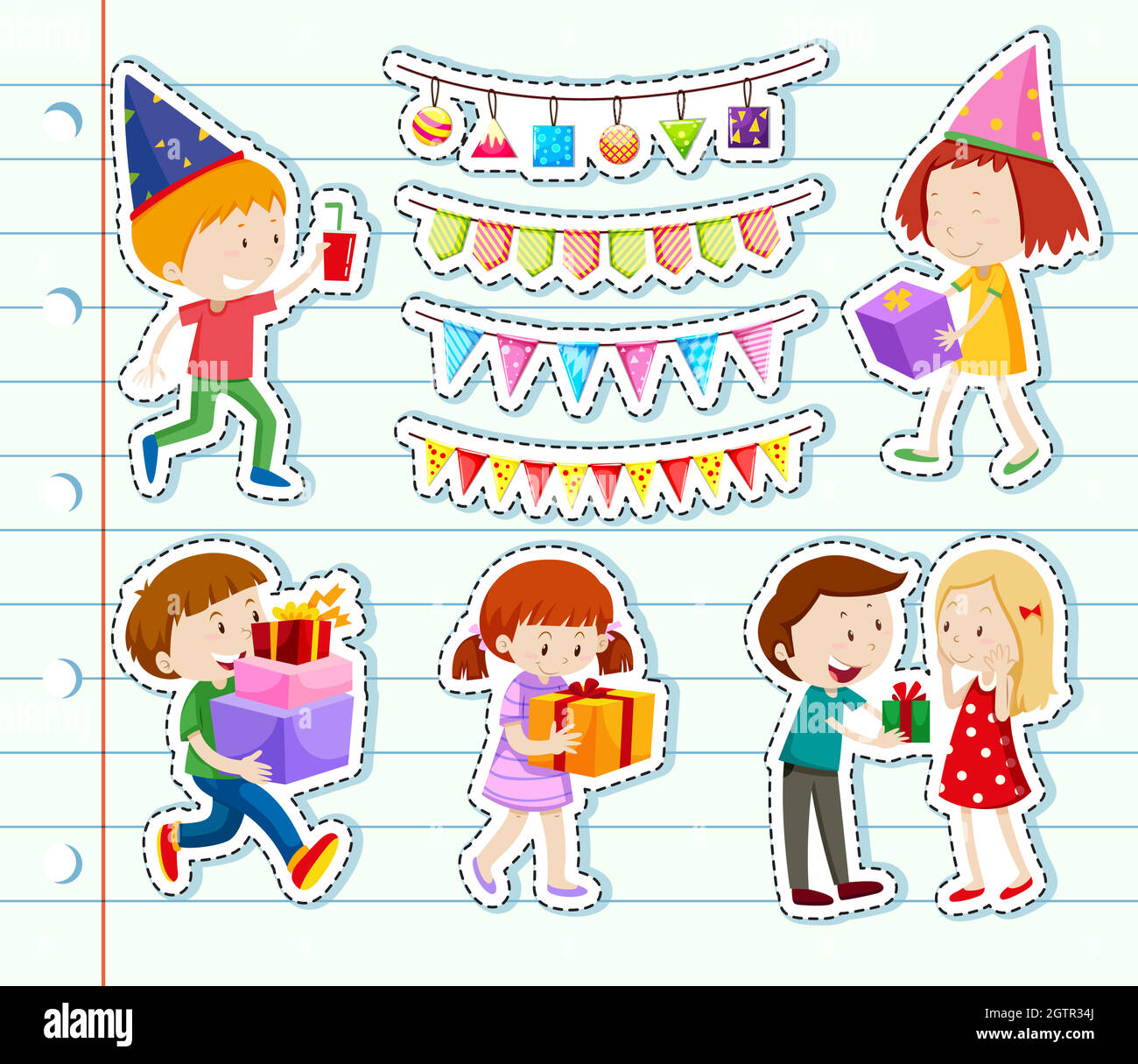 Happy birthday sticker hi-res stock photography and images - Alamy