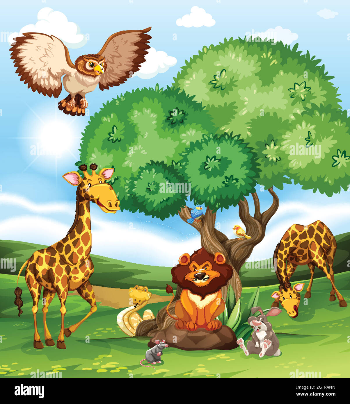 Wallpaper animals Stock Vector Images - Alamy