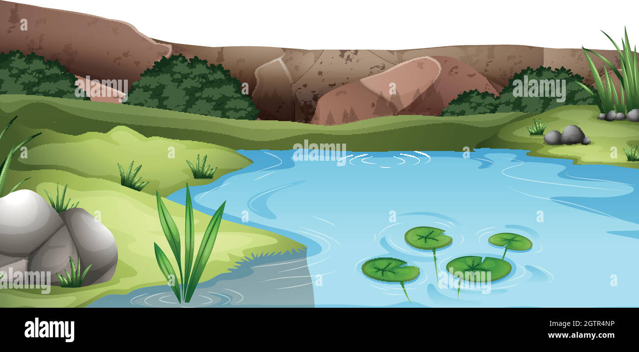 Natural environment lanscape scene Stock Vector Image & Art - Alamy