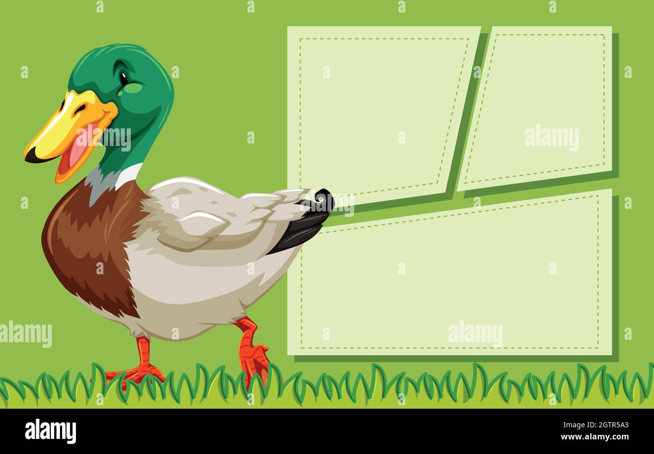 Duck green frame template Stock Vector Image & Art - Alamy