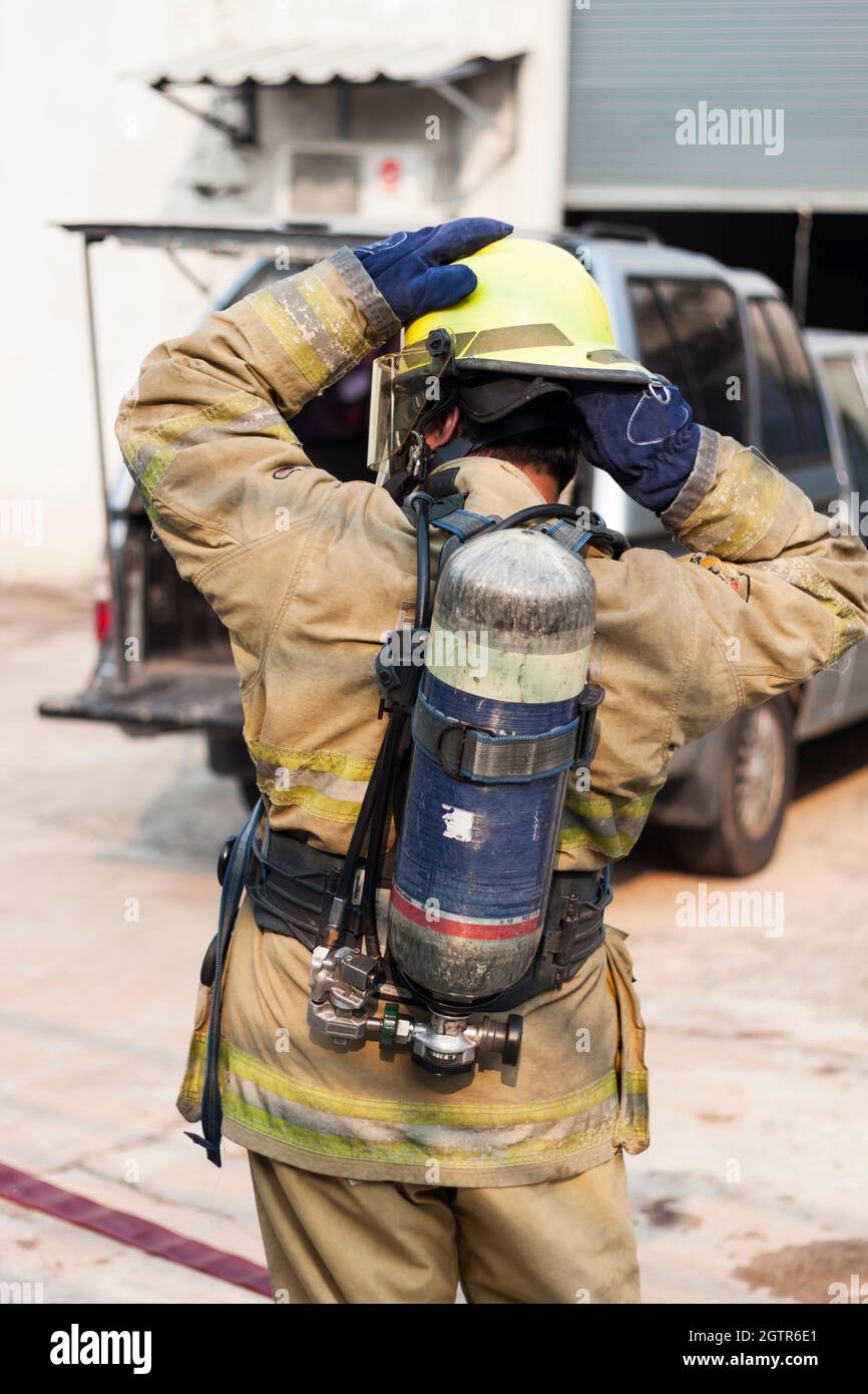 Firefighters training indoors hi-res stock photography and images - Alamy
