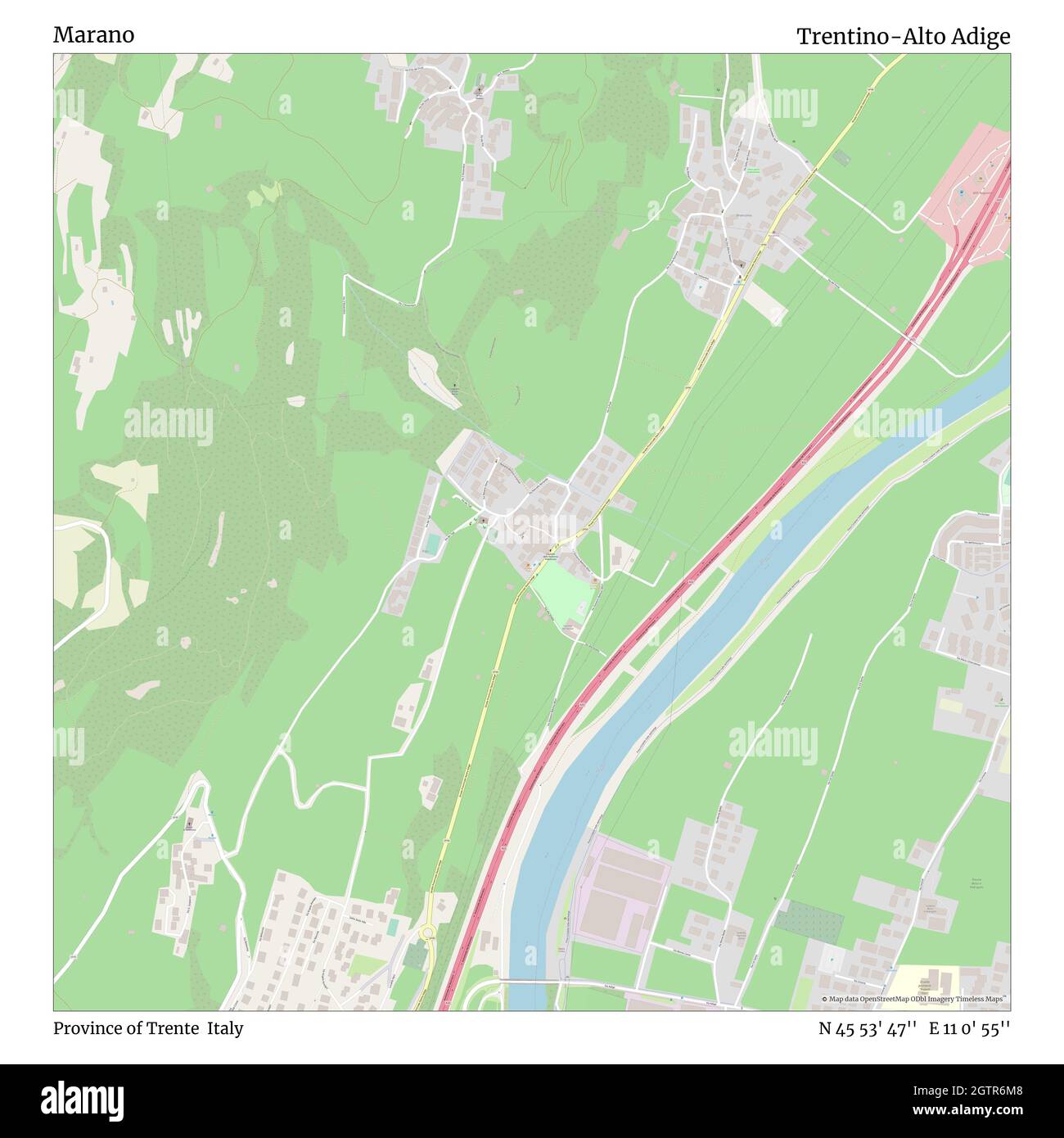 Marano, Province of Trente, Italy, Trentino-Alto Adige, N 45 53' 47 ...