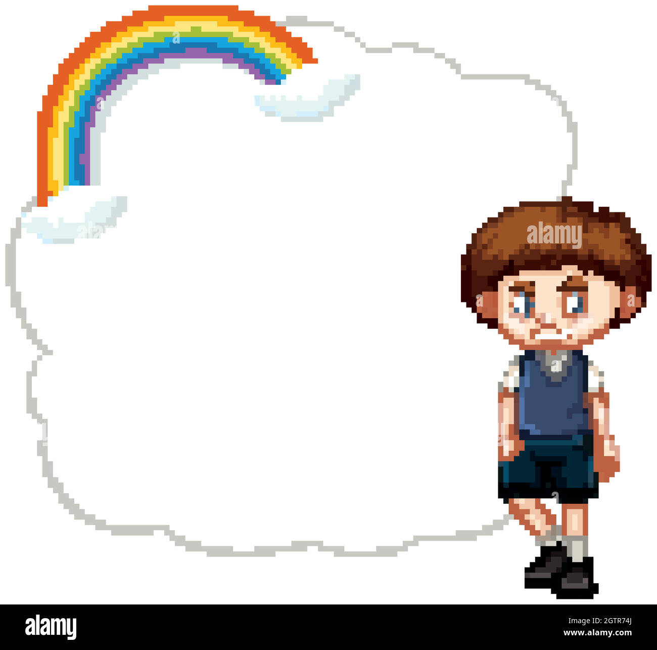 Happy boy and frame template Stock Vector Image & Art - Alamy