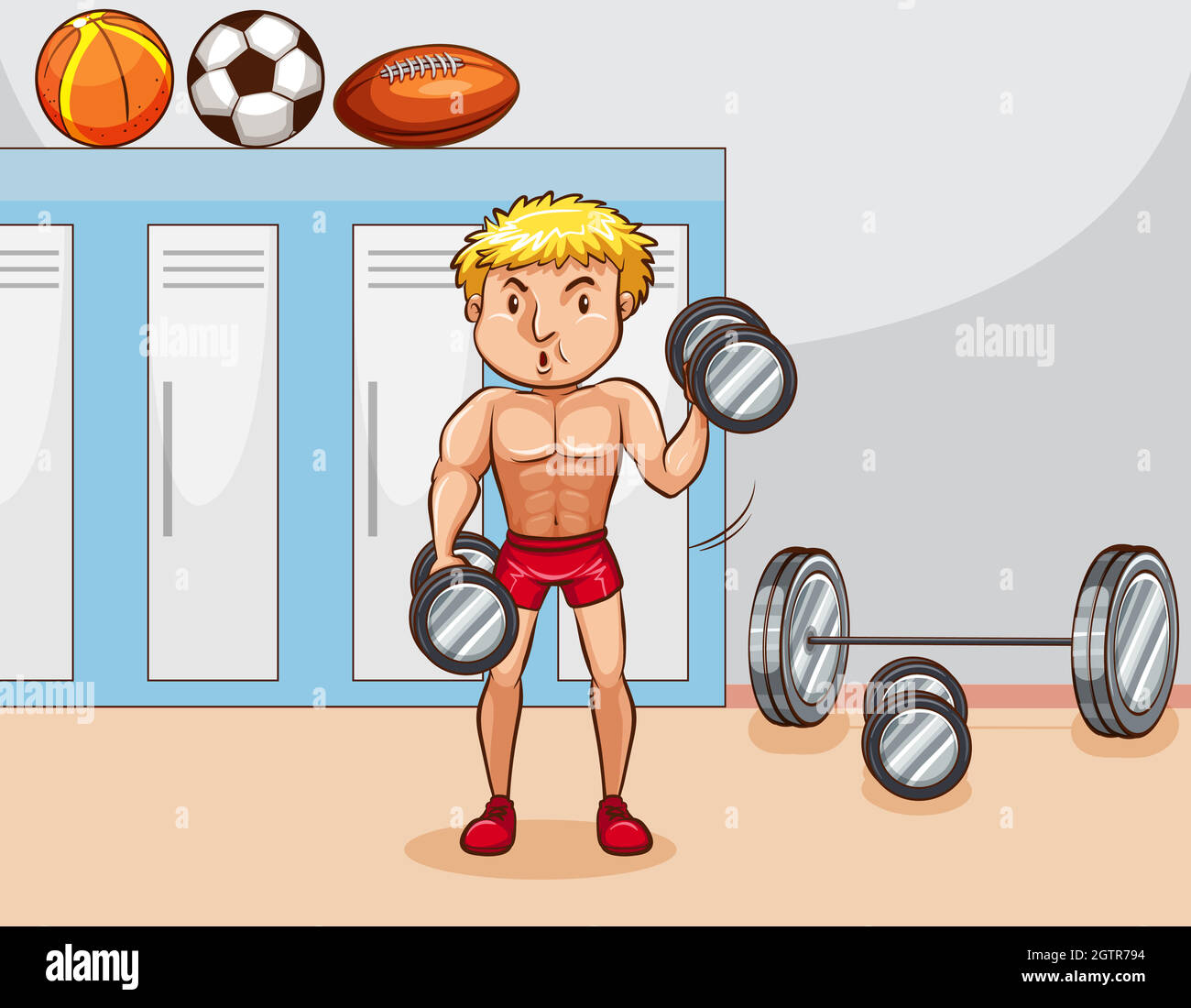 Locker room man Stock Vector Images - Alamy