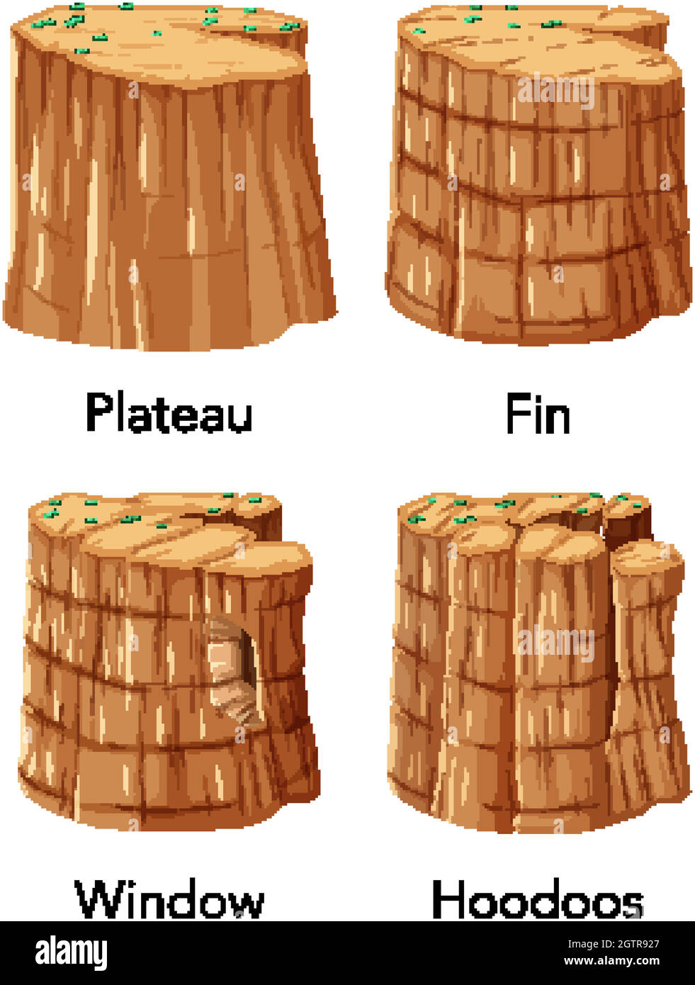 Set cartoon rock different hi-res stock photography and images - Alamy