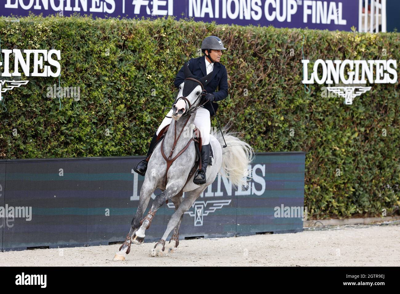 Jesus Garmendia Echevarria of Spain riding Callias during the CSIO ...