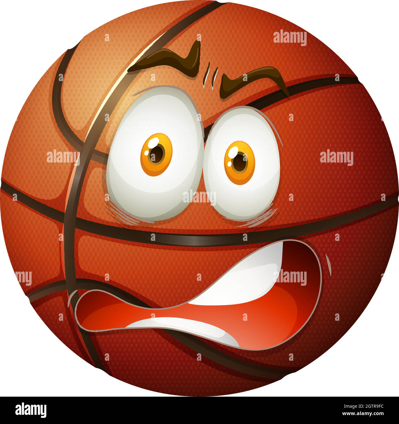 Basketball with shocking face Stock Vector Image & Art - Alamy