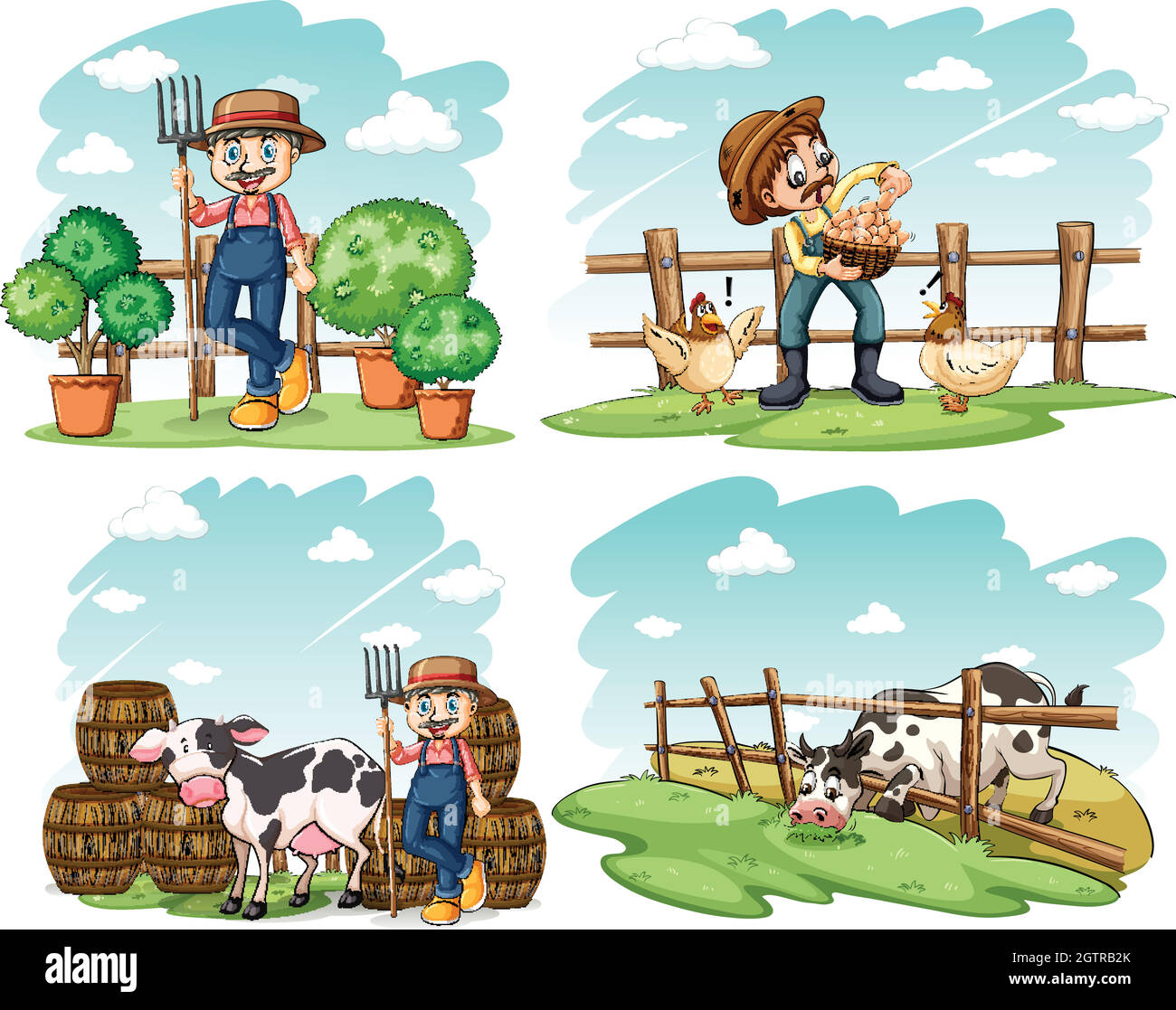 Farmers at work Cut Out Stock Images & Pictures - Alamy
