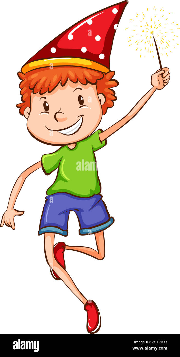 A simple sketch of a boy celebrating Stock Vector Image & Art - Alamy
