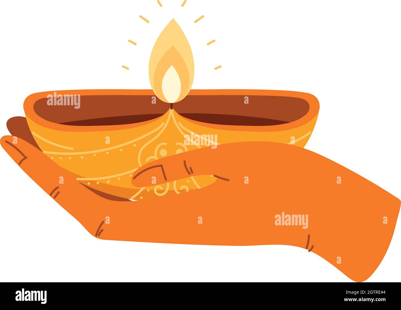 hand holding a diya Stock Vector Image & Art - Alamy