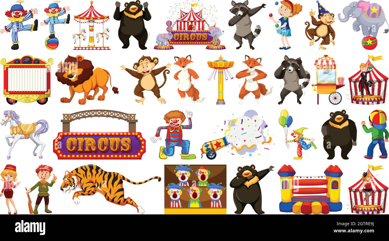 Set of circus animal Stock Vector Image & Art - Alamy