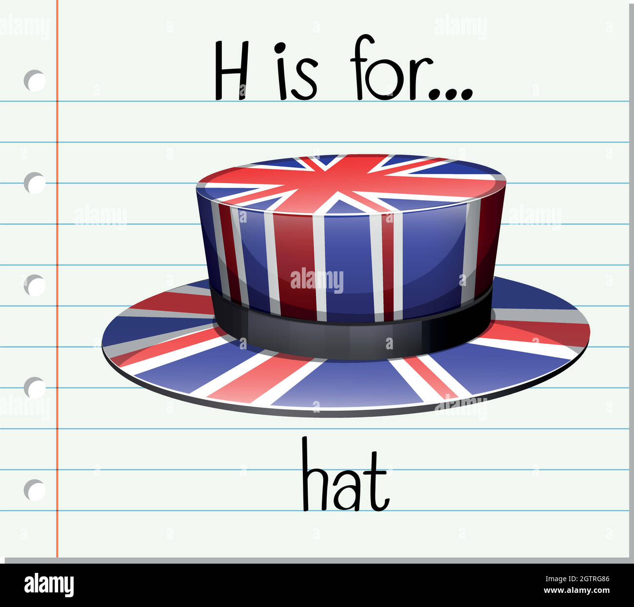 Flashcard letter H is for hat Stock Vector Image & Art - Alamy