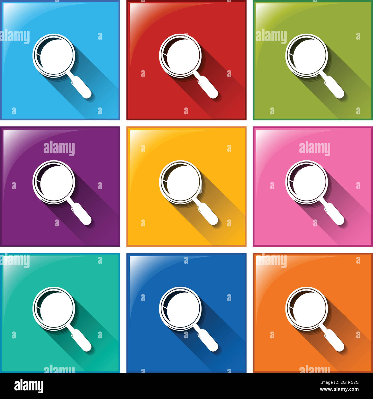 Magnifying glass icons Stock Vector Image & Art - Alamy